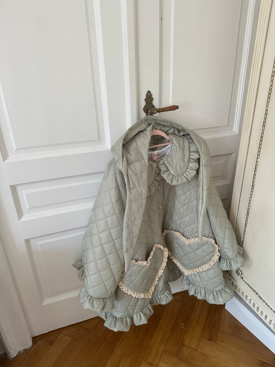Ruffle Oversized Raincoat Vintage Dreamy Coquette Dollette - Etsy
