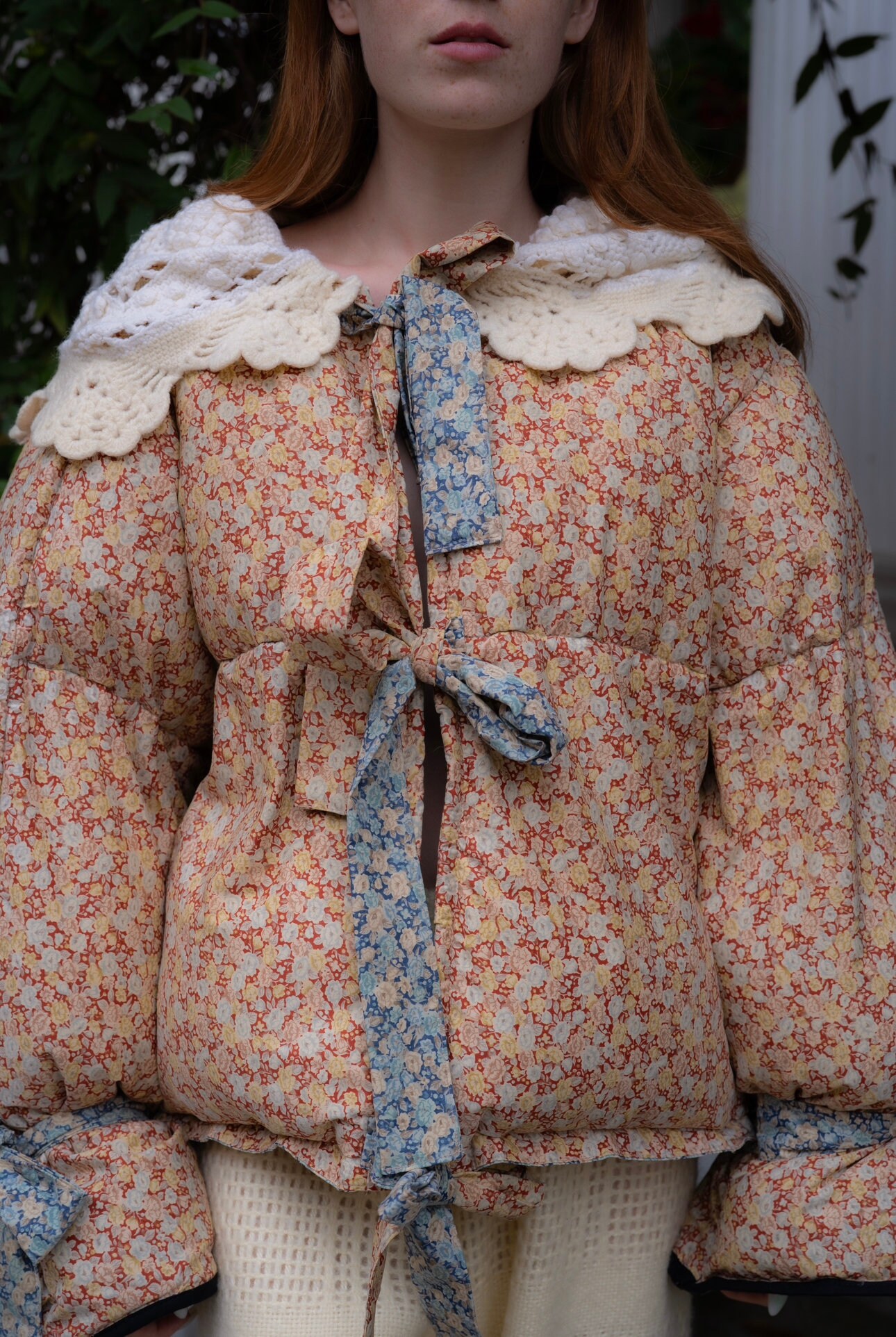 Feather Down Coat Vintage Fabric Reworked Duvet Dreamy - Etsy