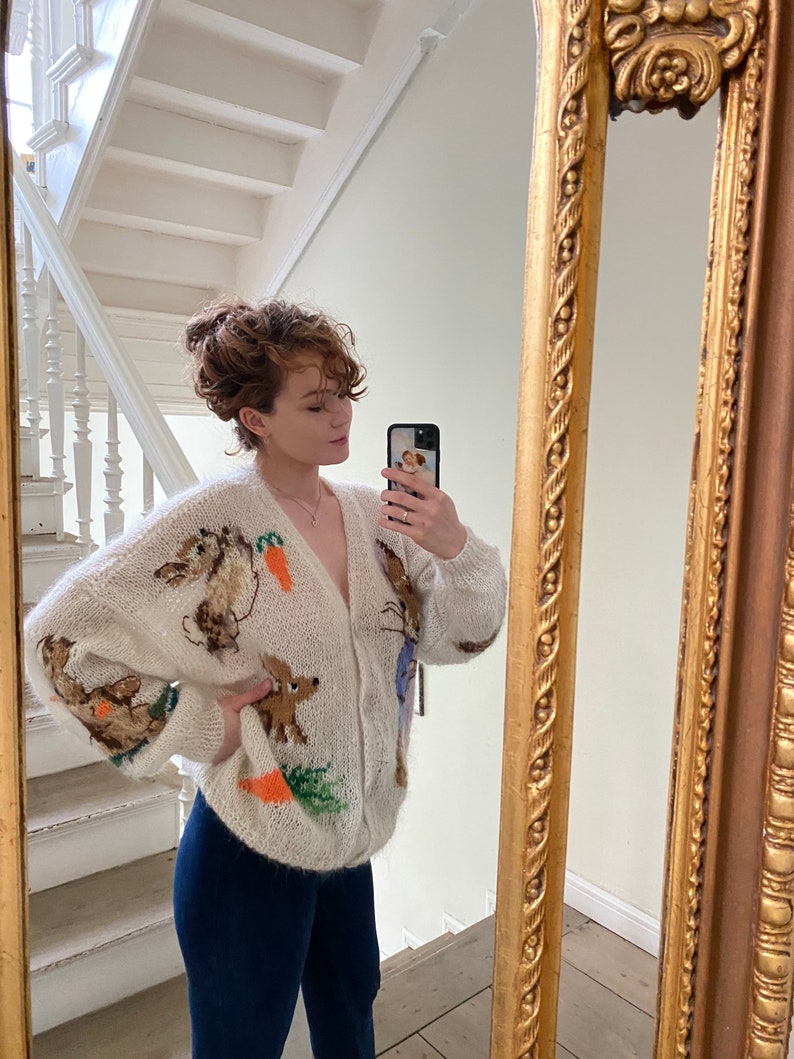 Handmade Vintage Mohair Cardigan Peter Rabbit - Etsy