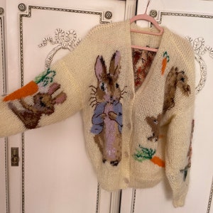 Handmade Vintage Mohair Cardigan Peter Rabbit - Etsy