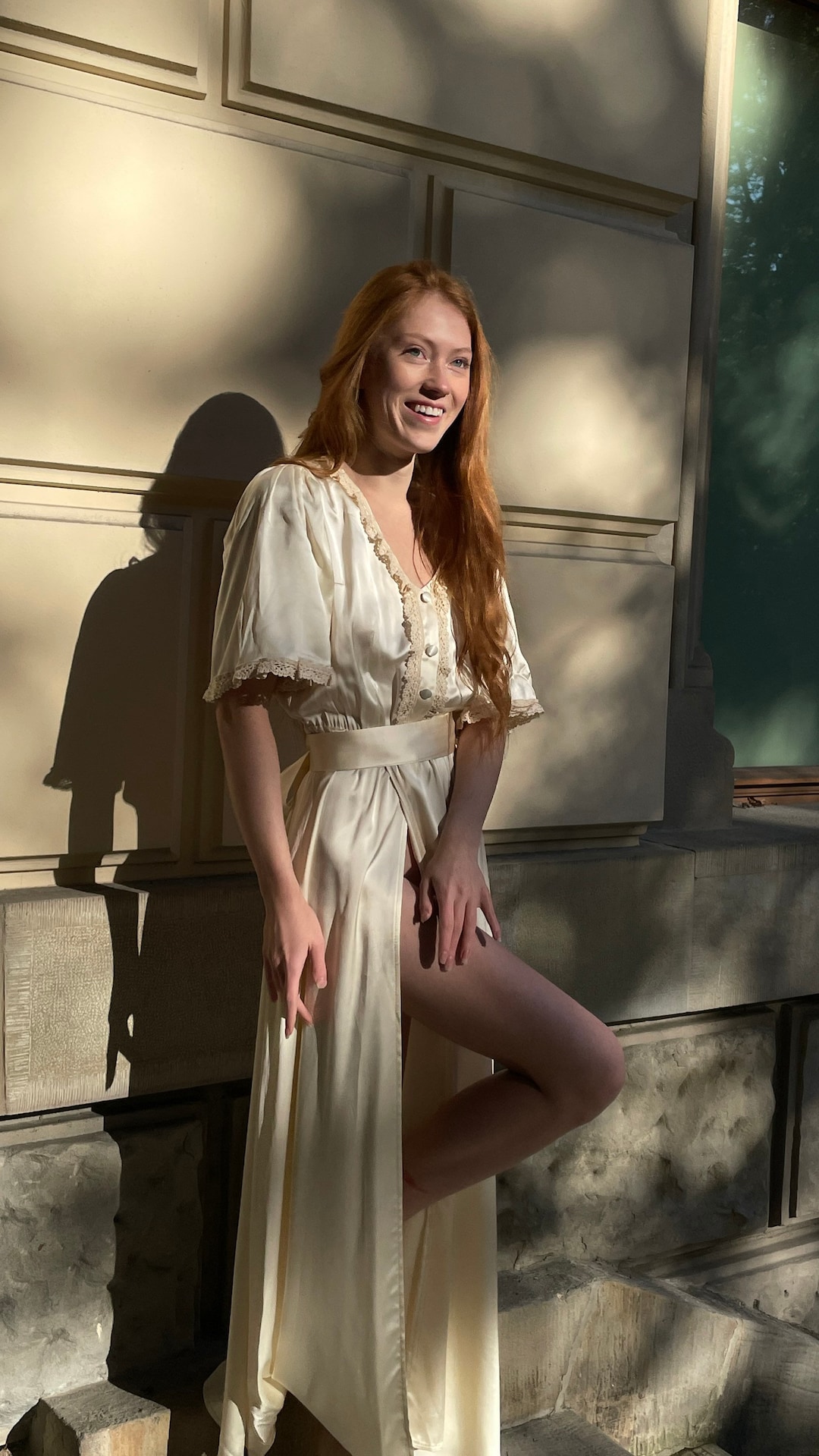 Angelic Vintage Satin Dress Princess Dreamy Ethically Made Lace ...