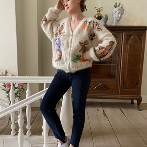 Handmade Vintage Mohair Cardigan Peter Rabbit - Etsy