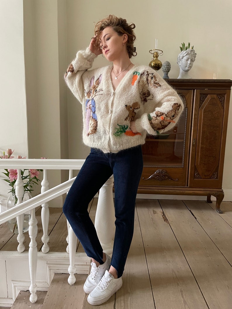Handmade Vintage Mohair Cardigan Peter Rabbit - Etsy