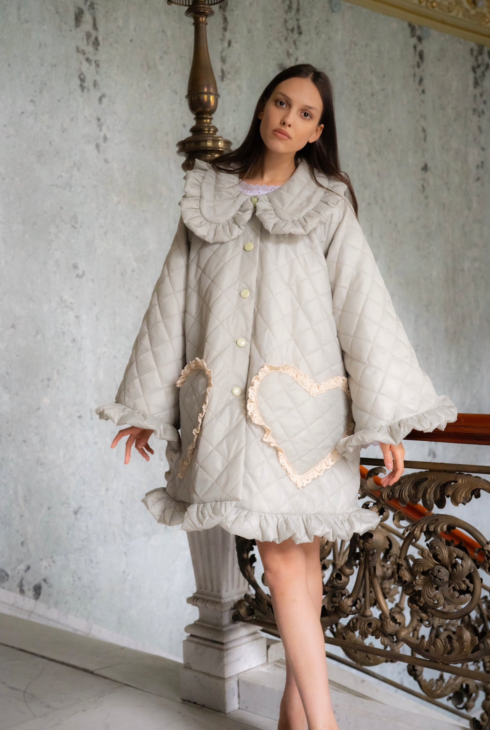 Ruffle Oversized Raincoat Vintage Dreamy Coquette Dollette - Etsy