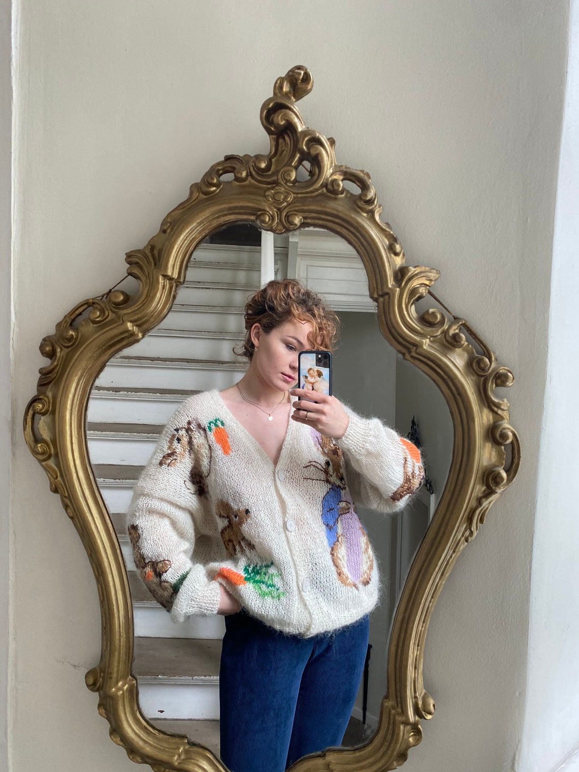 Handmade Vintage Mohair Cardigan Peter Rabbit - Etsy