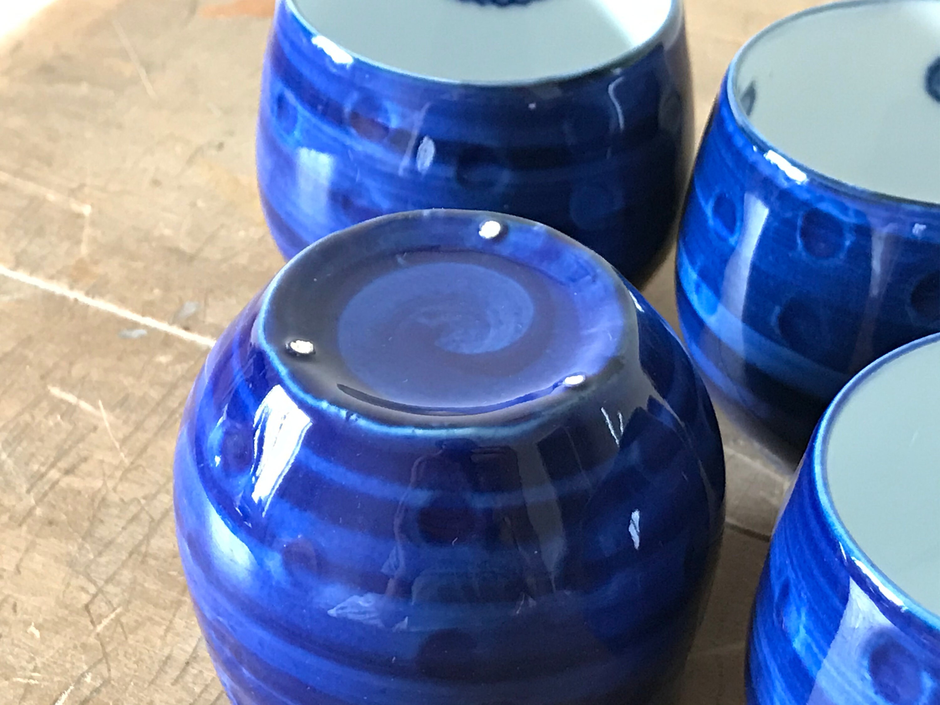 Japanese Blue Tea Cups With 5 Traditional Patterns Set of 5 - Etsy