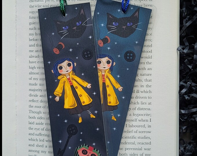 Coraline Bookmark Neil Gaiman Etsy