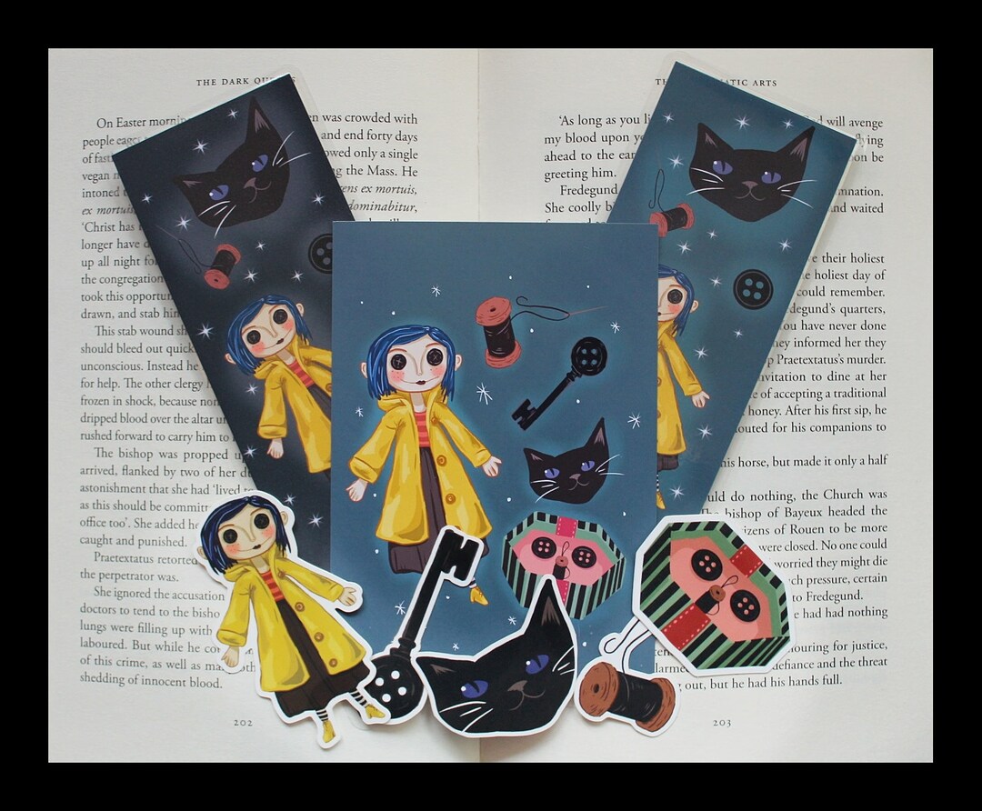 Coraline Sticker Bookmark And Print Pack Etsy