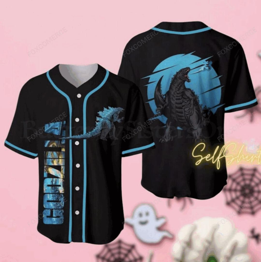 Godzilla Graphic Baseball Jersey – Custom Sports Shirt - Etsy
