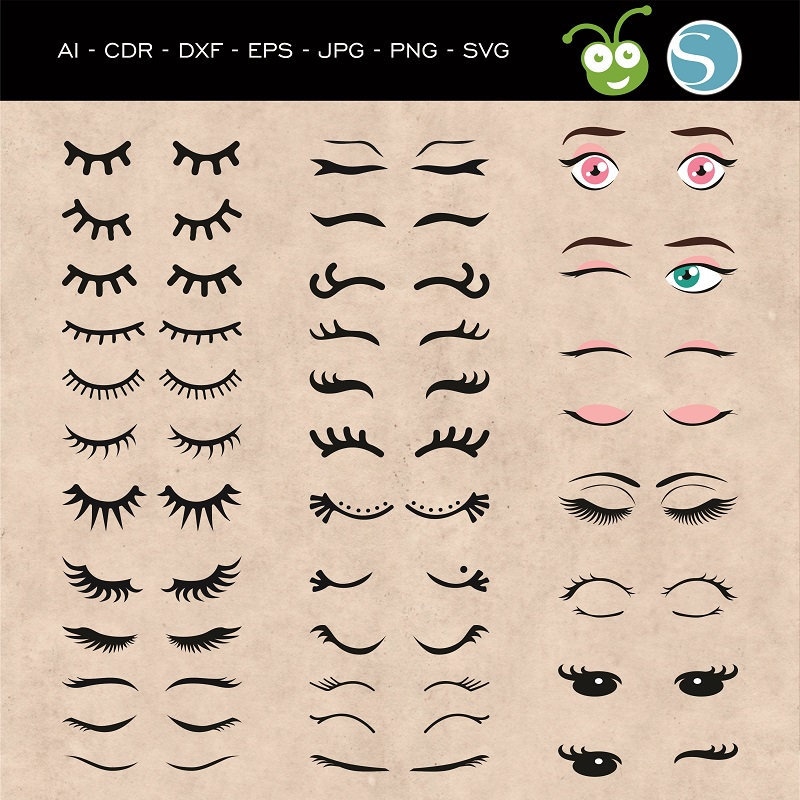 Eyelashes Svg - Etsy