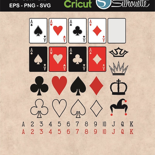 Playing Cards Svg - Etsy
