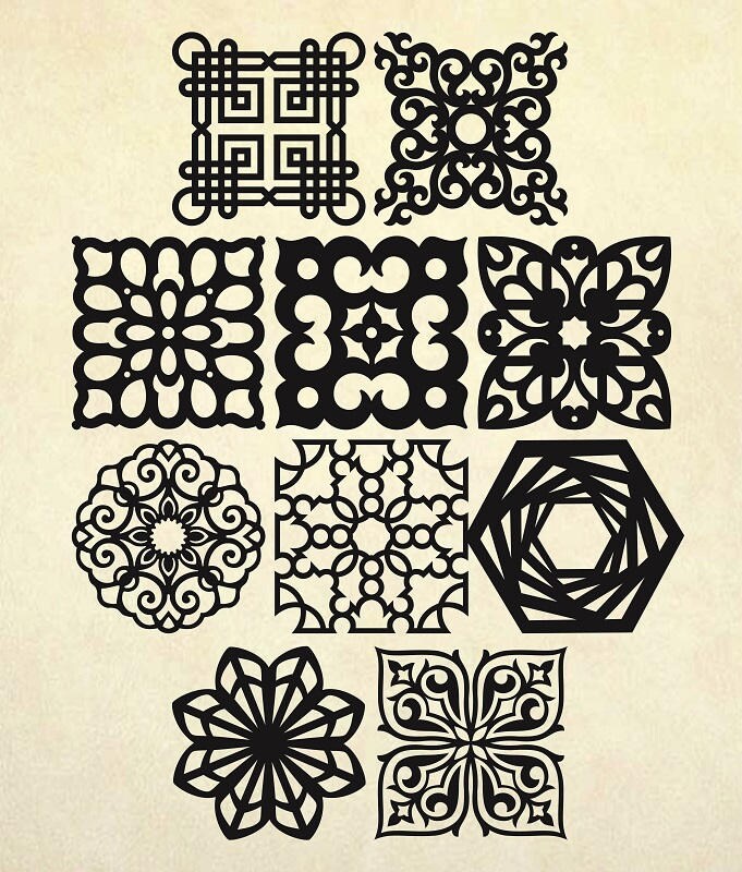 Coasters Stencil Svg Mandala Vector Patterns Vector Panels | Etsy