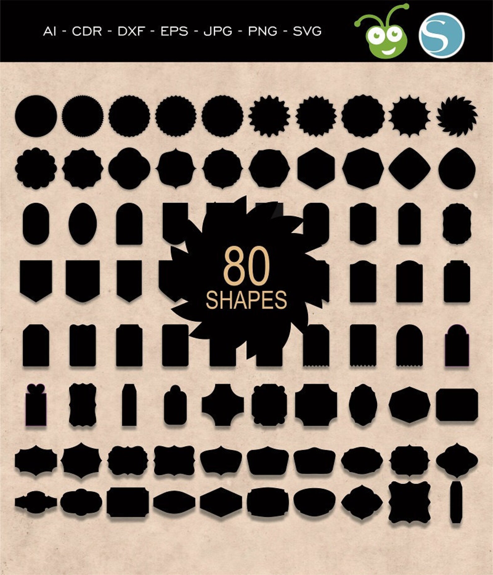 80 Tags Svg Labels Svg Tag Silhouette Label Cut Files - Etsy