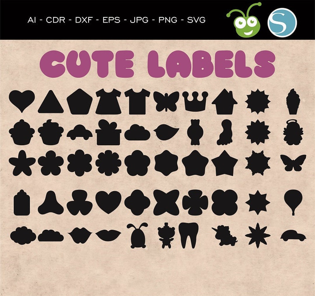50 Cute Tags Svg Labels Svg Tag Silhouette Cute Label - Etsy Australia