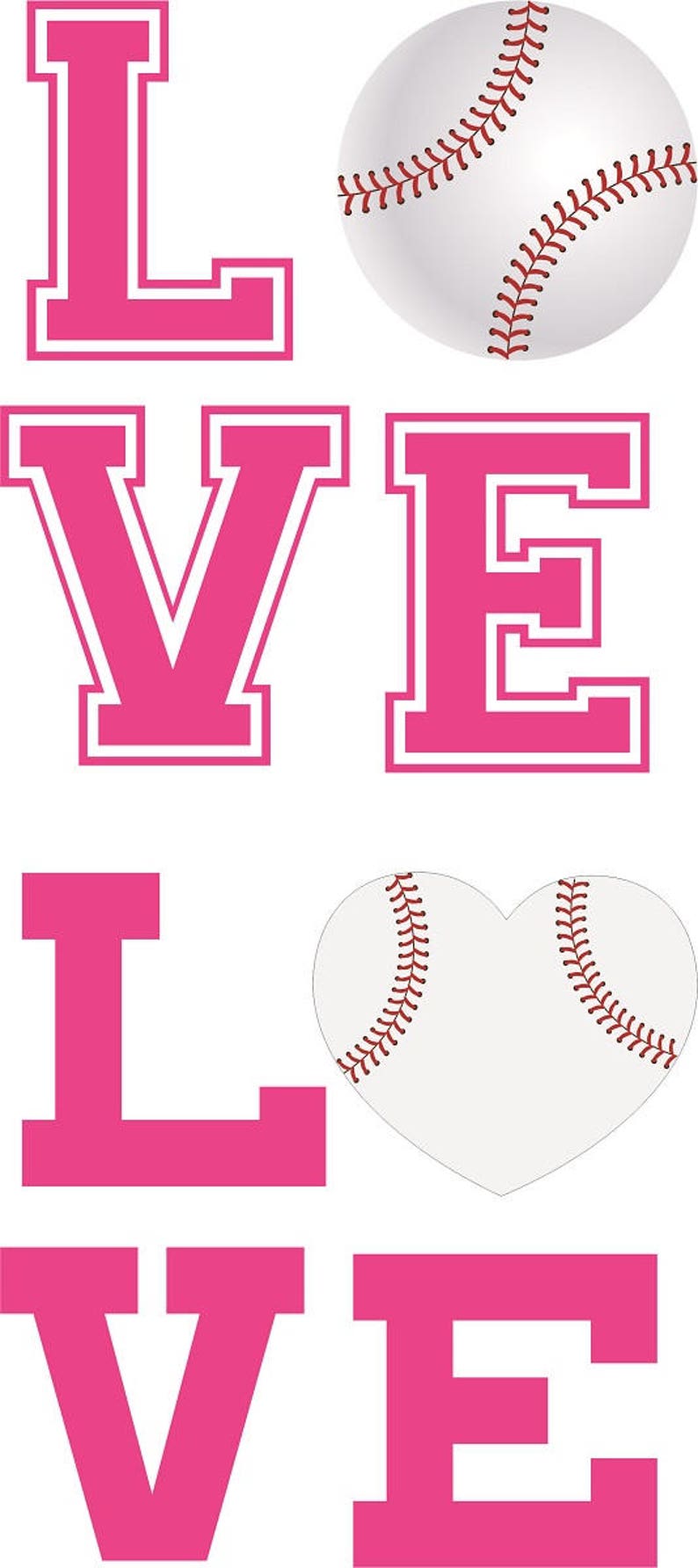 Love Baseball Svg Cutting File Cricut Laser Engrave Etsy