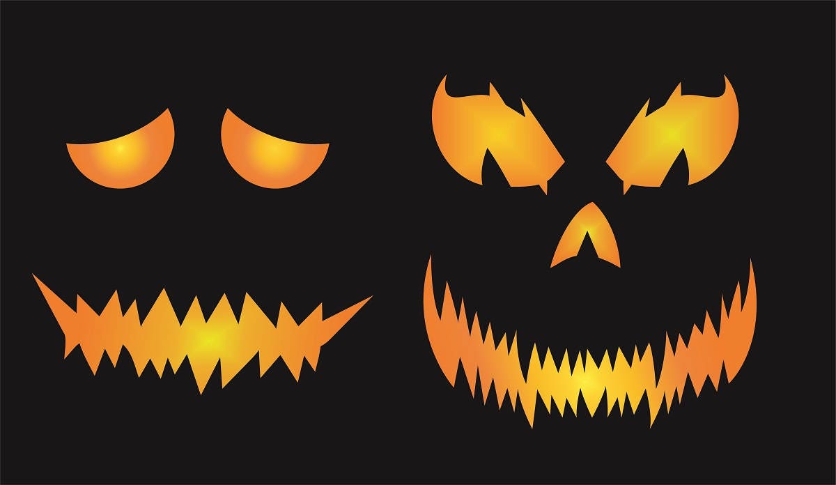 Mega DIY Halloween Pumpkin Faces Pumpkin Face Emoji Monster | Etsy