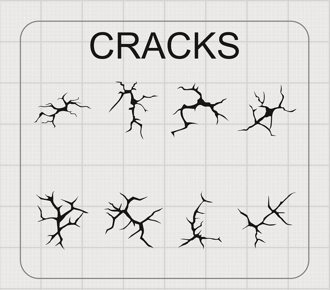 8 Cracks Digital Clipart Cracks Svg Lightning Svg Instant Download Crack Stencil Etsy