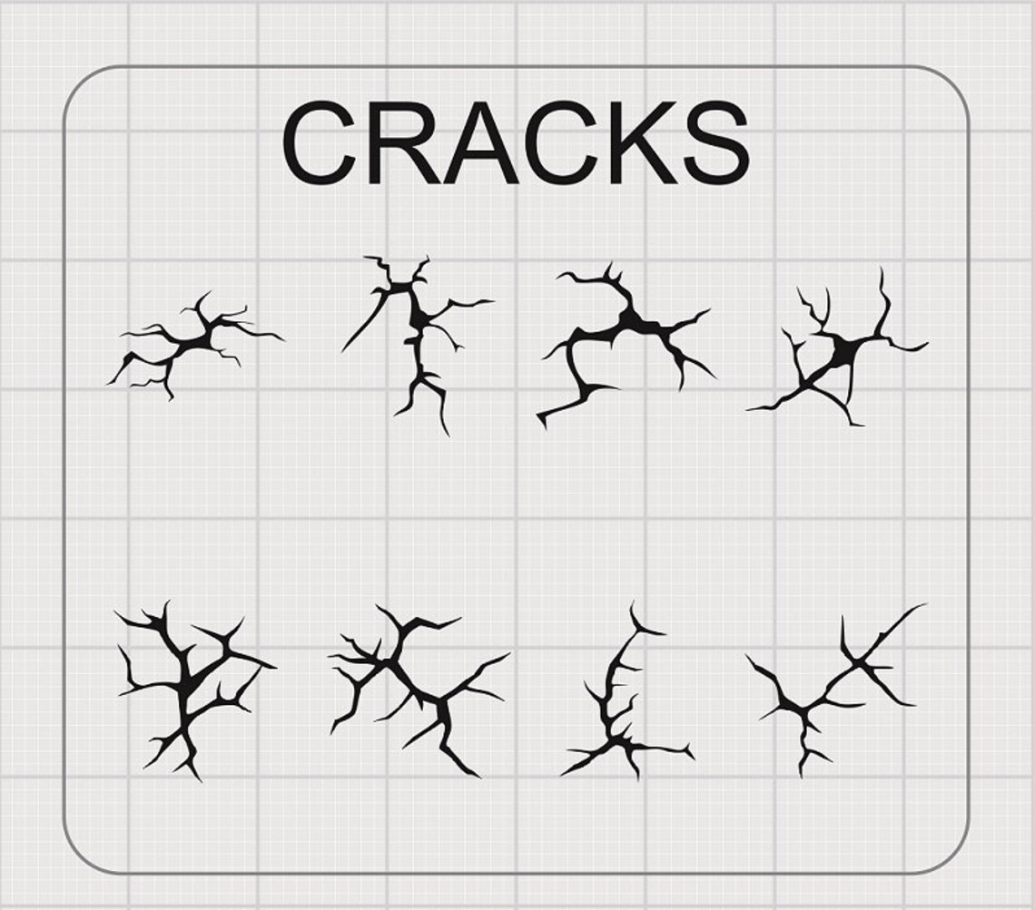 8 Cracks Digital Clipart Cracks Svg Lightning SVG Instant - Etsy Canada