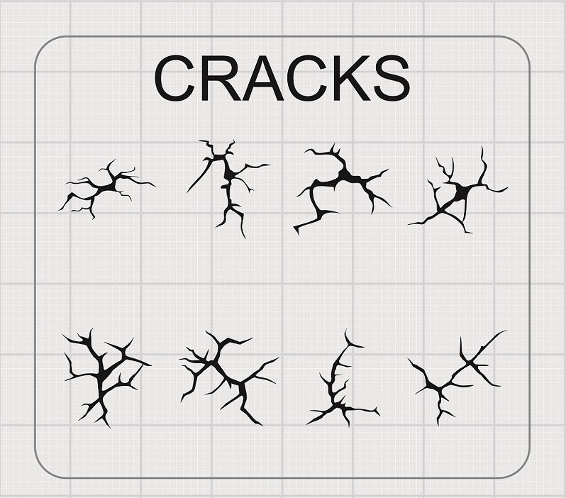 8 Cracks Digital Clipart Cracks Svg Lightning SVG Instant - Etsy Canada