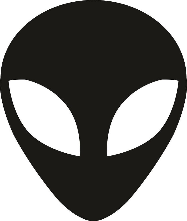 Alien hoofd Clipart Alien Stencil AI SVG DXF Eps Png | Etsy Nederland
