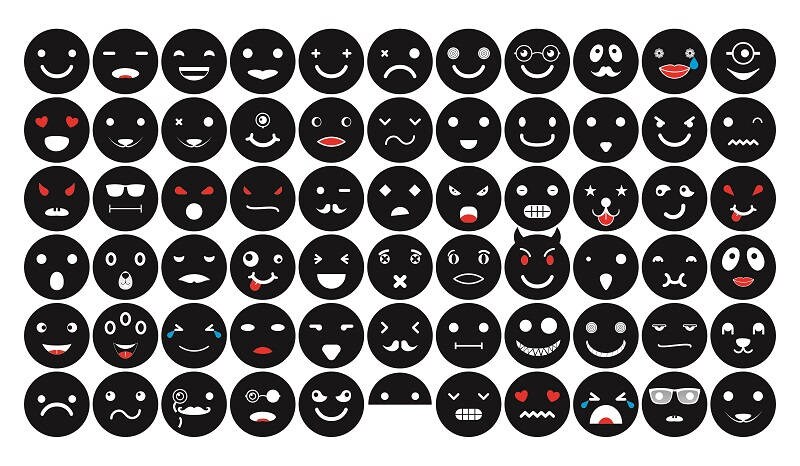 MEGA Emoji SVG Collection Emoticons Emoji Clipart Face - Etsy