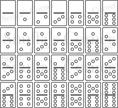 Instand Download 1" X 2" Dominoes Template Set, Create Your Own ...