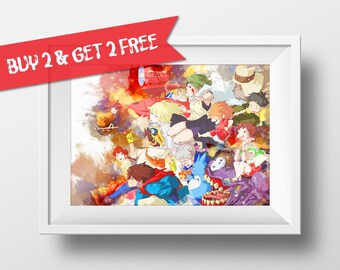 Studio ghibli art | Etsy