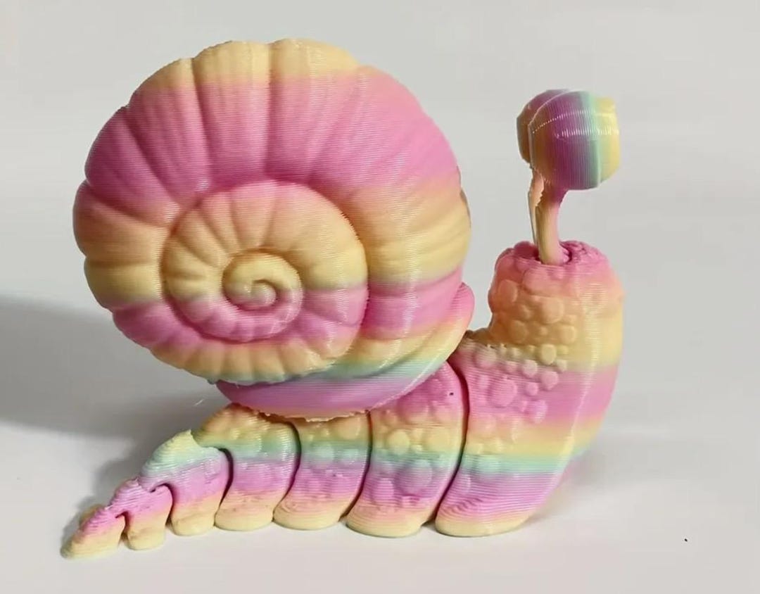 3D Printed Articulating Snail, Colors May Vary - Etsy