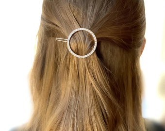 Round Hair Clip - Etsy