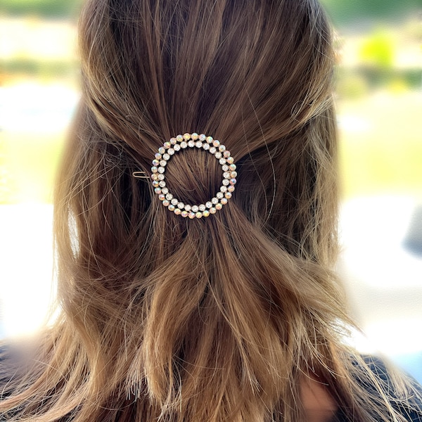 Round Hair Clip - Etsy