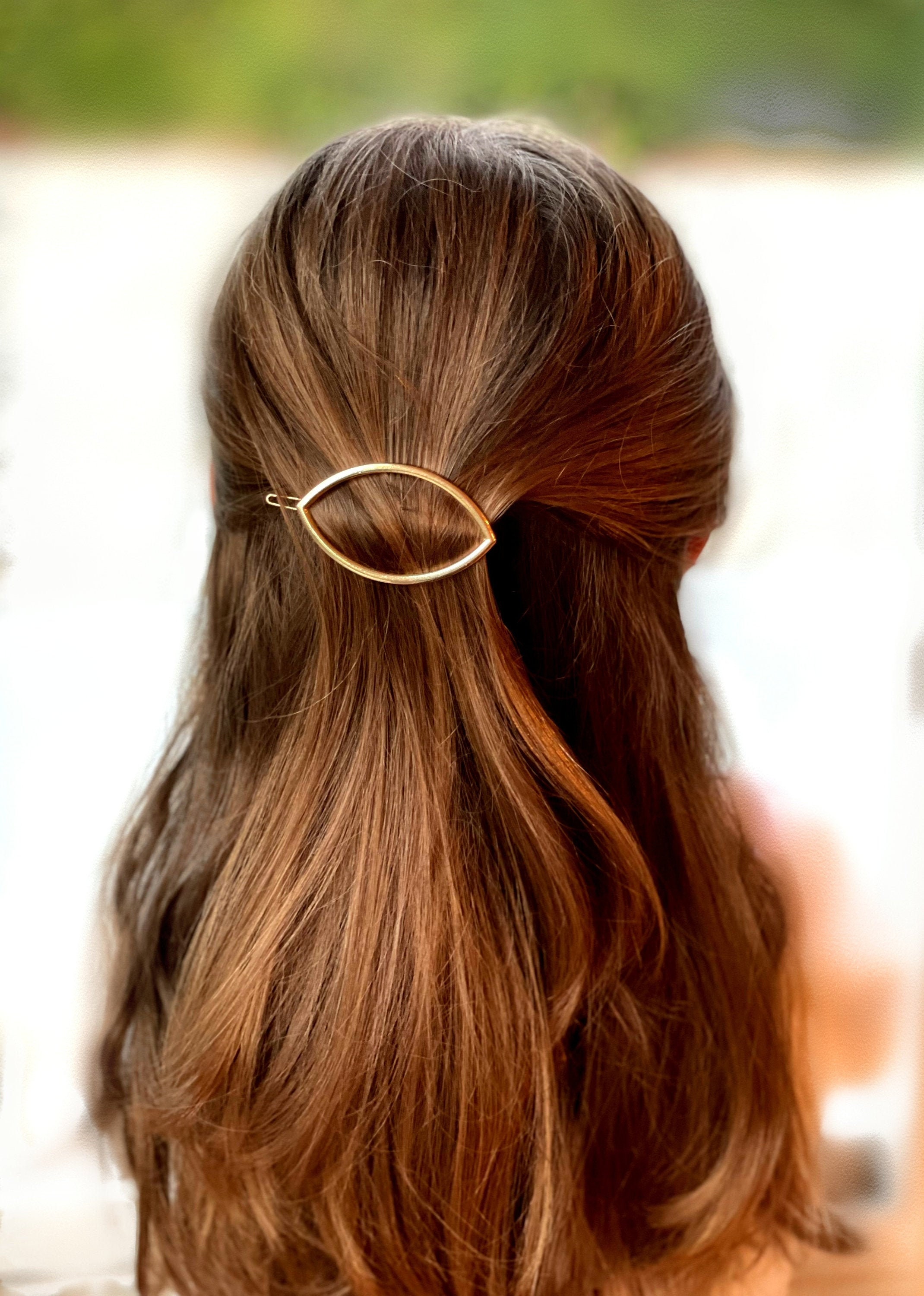 Simple Hair Clip Minimal Hair Clip Gold Barrette Silver | Etsy