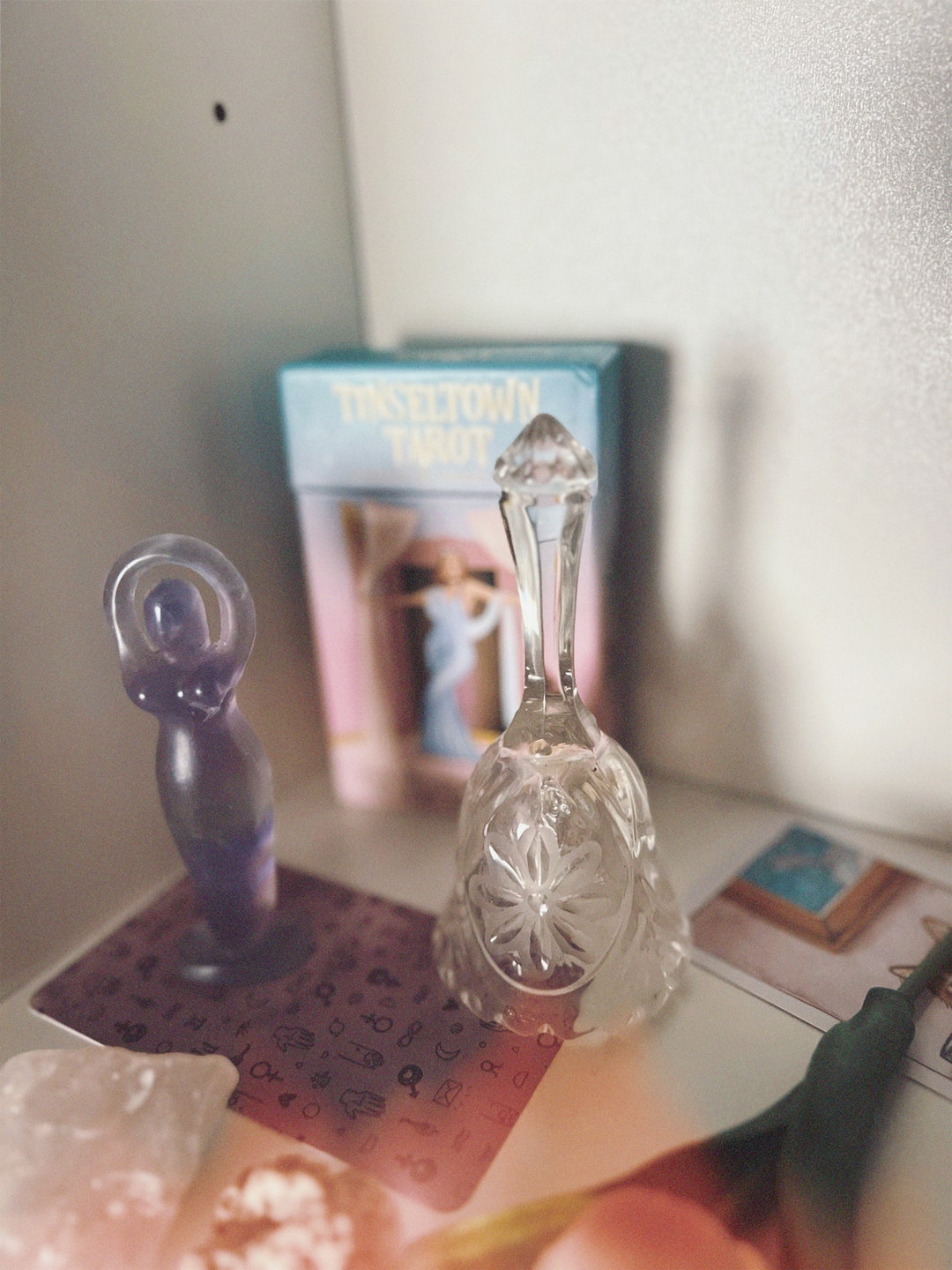 Vintage Crystal Glass Bell, Room Cleansing Bell, Sound Cleansing Bell ...