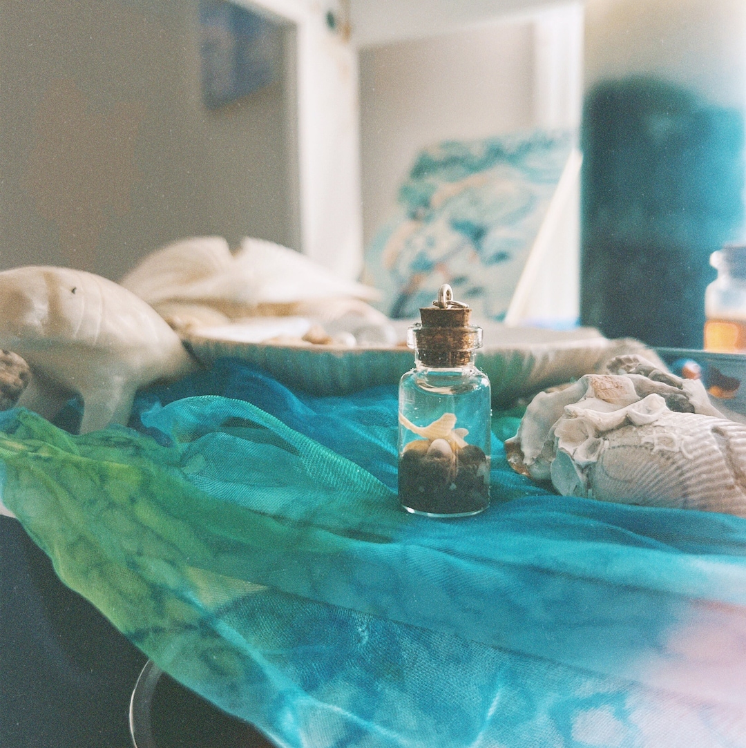 Sea Witch Spell Jar Necklace, Ocean Water Jar, Beach Sand Jar, Ocean ...