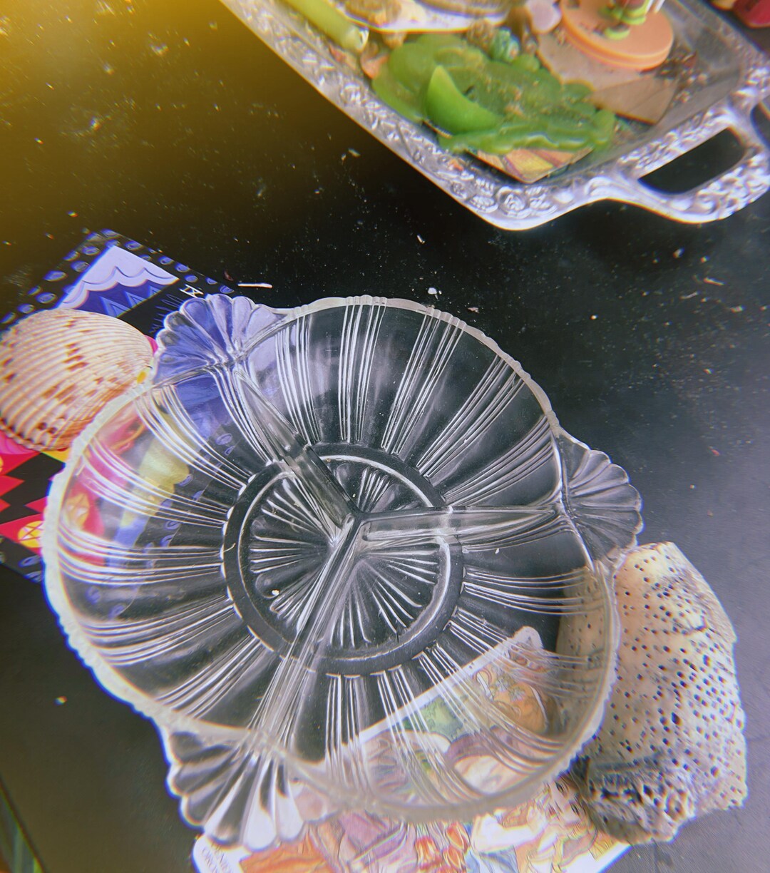 Vintage Glass Offering Bowl, Deity Offering Altar Bowl, Deity Offering ...