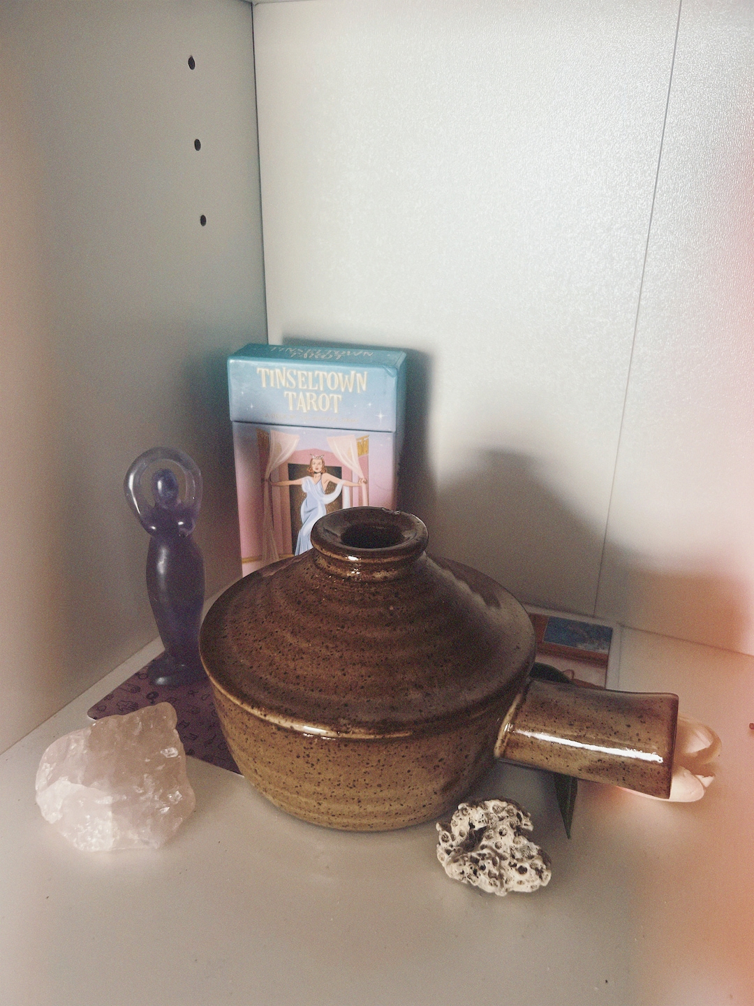 Vintage Brown Pot With Handle, Deity Offering Altar Bowl, Cauldron ...