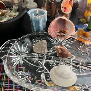 Vintage Glass Offering Plate, Deity Offering Altar Bowl, Deity Offering ...