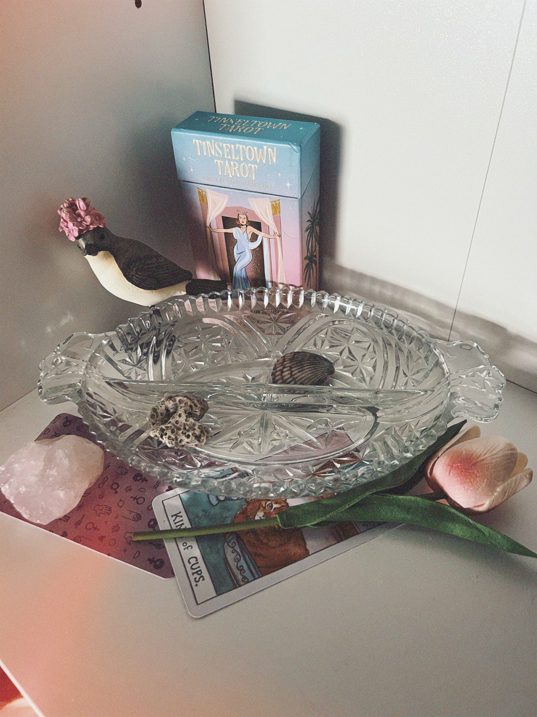 Vintage Glass Offering Bowl, Deity Offering Altar Bowl, Deity Offering ...