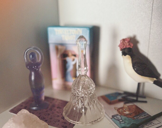 Vintage Crystal Glass Bell, Room Cleansing Bell, Sound Cleansing Bell ...