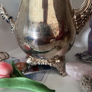 Vintage Silver Deity Libations Pot, Cottage Witch Teapot, Teapot for ...