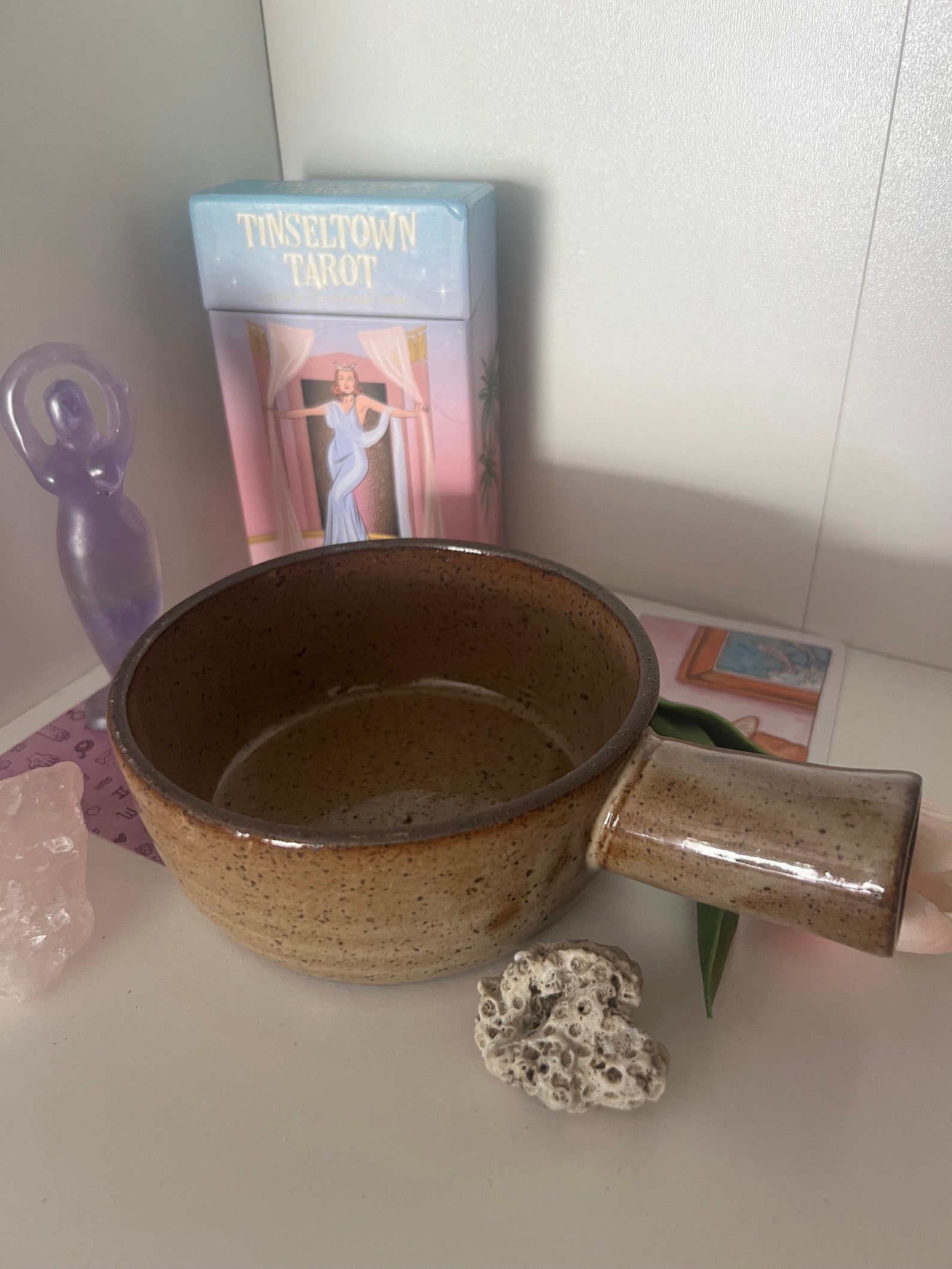 Vintage Brown Pot With Handle, Deity Offering Altar Bowl, Cauldron ...