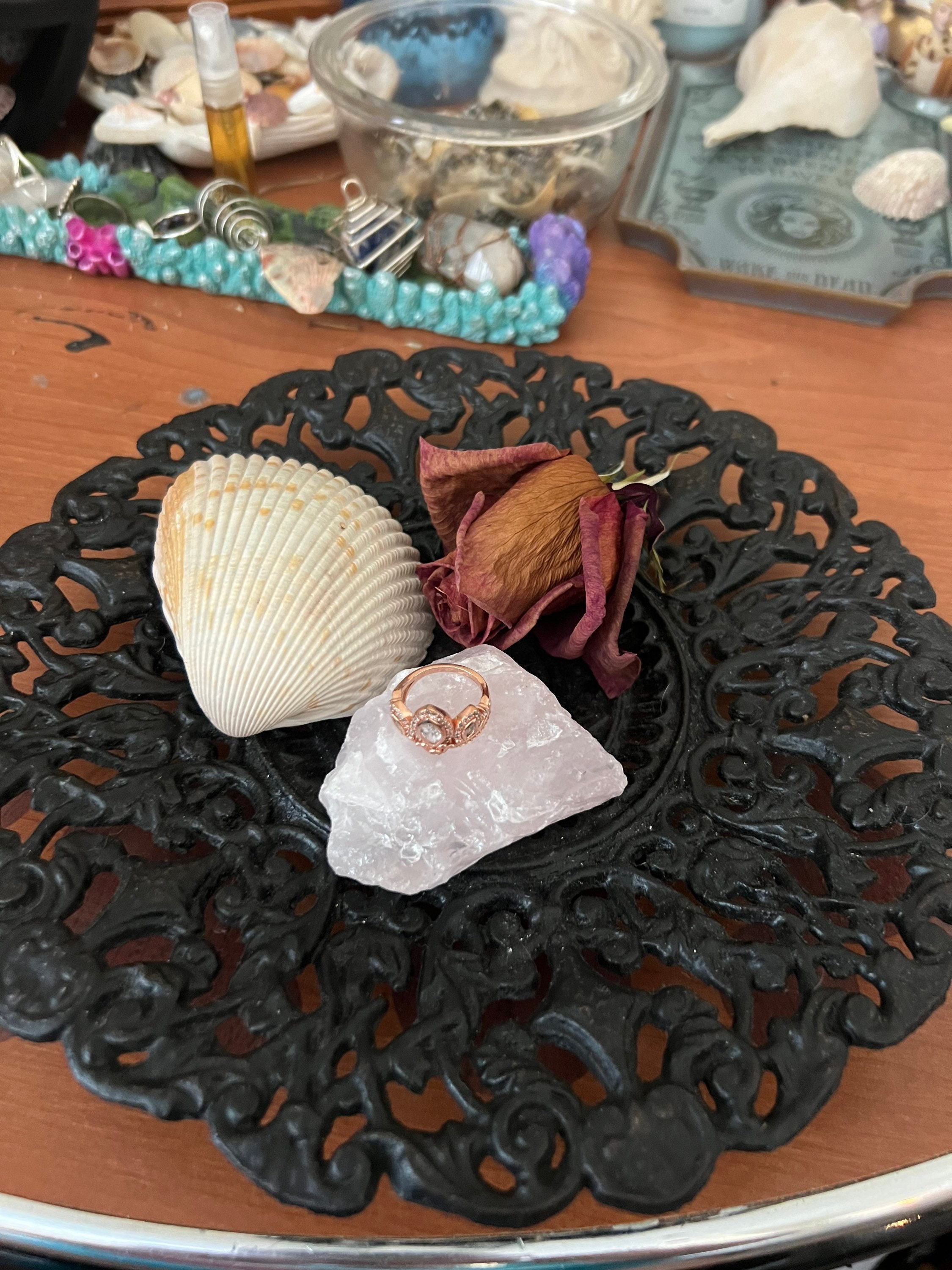 Vintage Black Ornate Offering Plate, Ancestor Offering Bowl, Deity ...