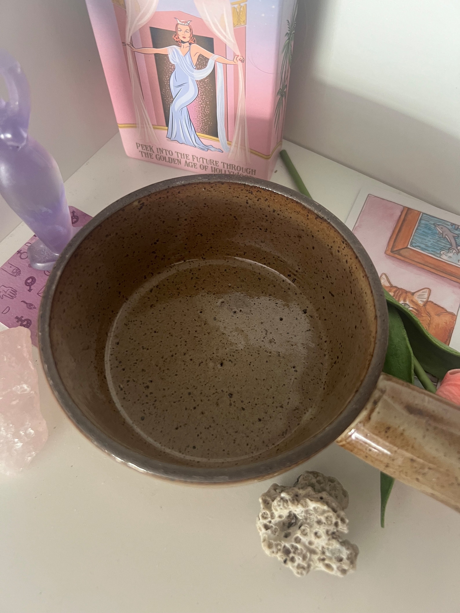 Vintage Brown Pot With Handle, Deity Offering Altar Bowl, Cauldron ...