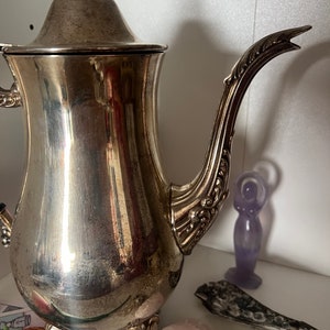 Vintage Silver Deity Libations Pot, Cottage Witch Teapot, Teapot for ...