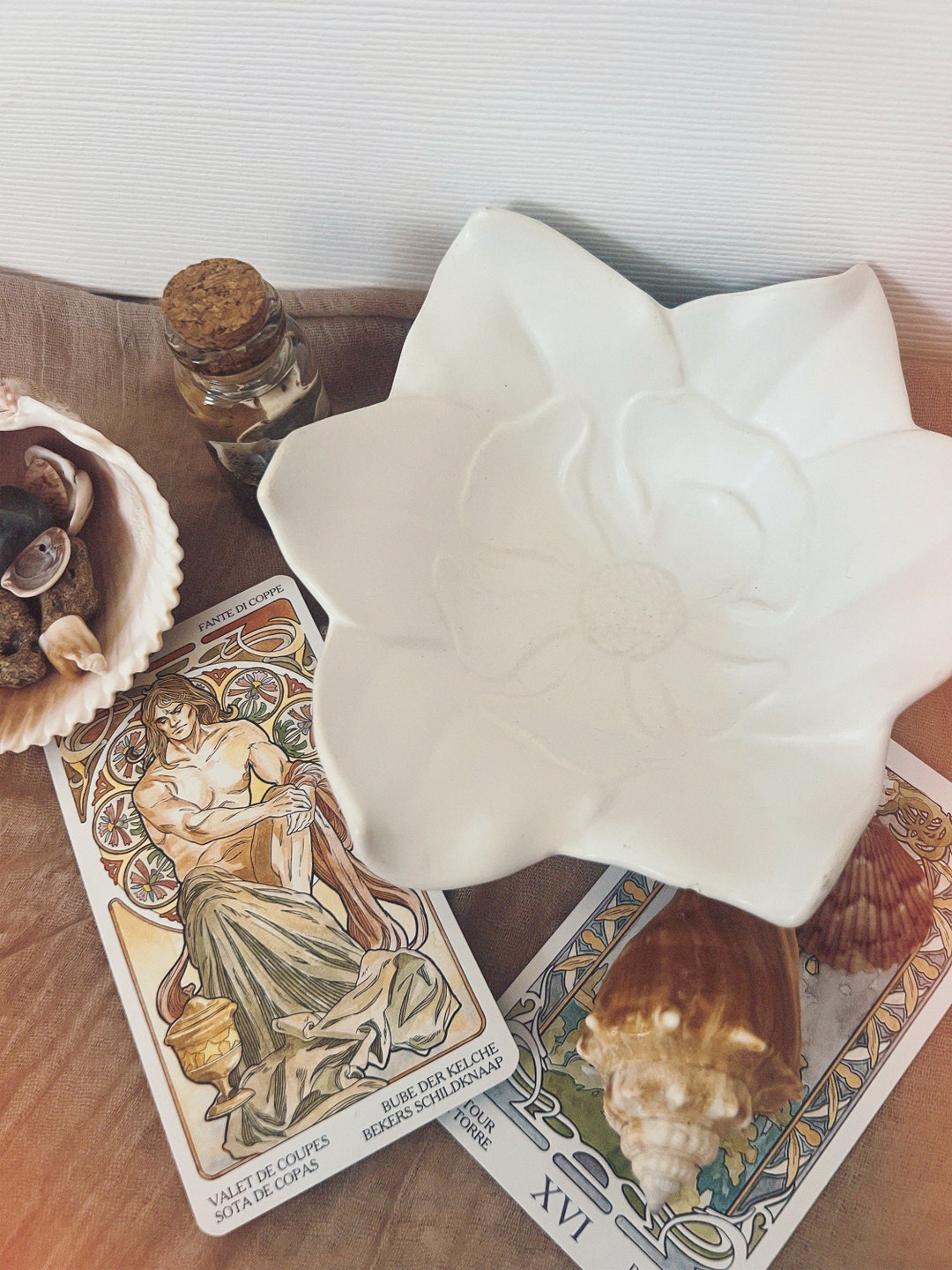 Vintage White Floral Plate, Deity Offering Bowl, Deity Offering Plate ...