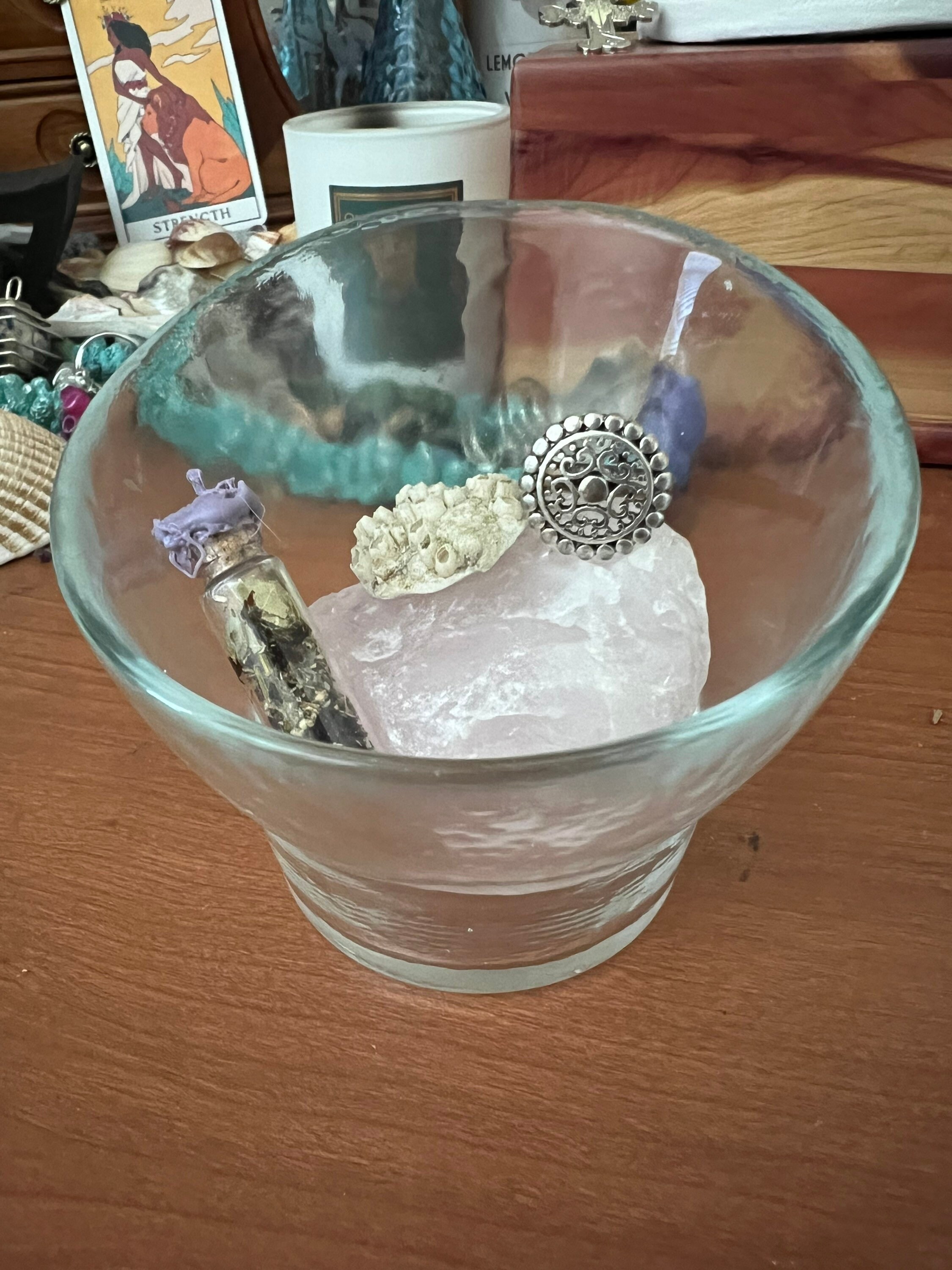 Vintage Small Glass Offering Bowl, Deity Offering Altar Bowl, Deity ...