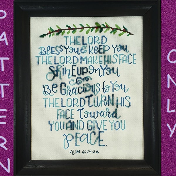 Cross Stitch Bible Verse - Etsy