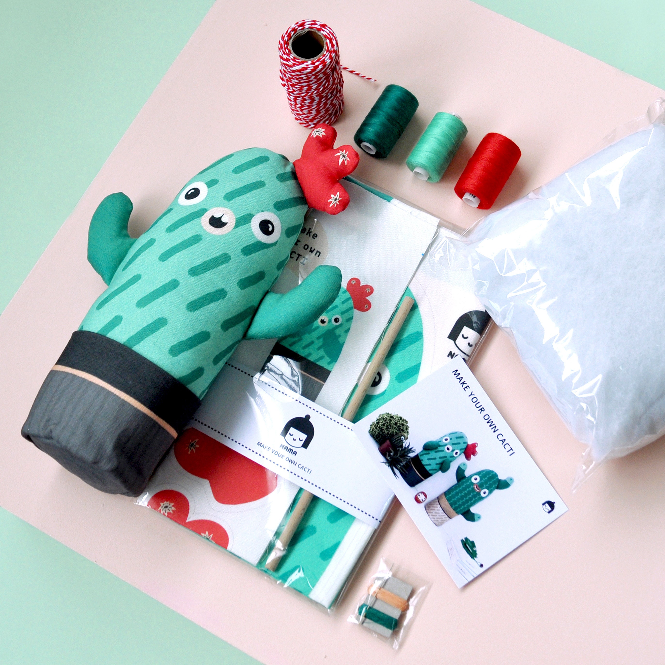 Cacti DIY Kit Soft Plant Handmade Toy Cactus Plush Doll | Etsy