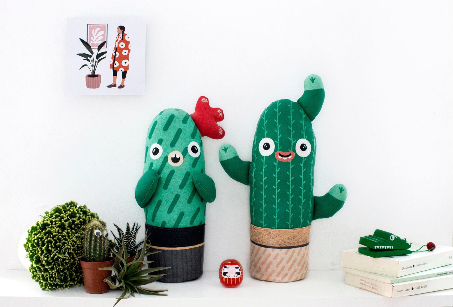 The Cacti Lovers Soft Plant Handmade Toy Cactus Plush Doll - Etsy