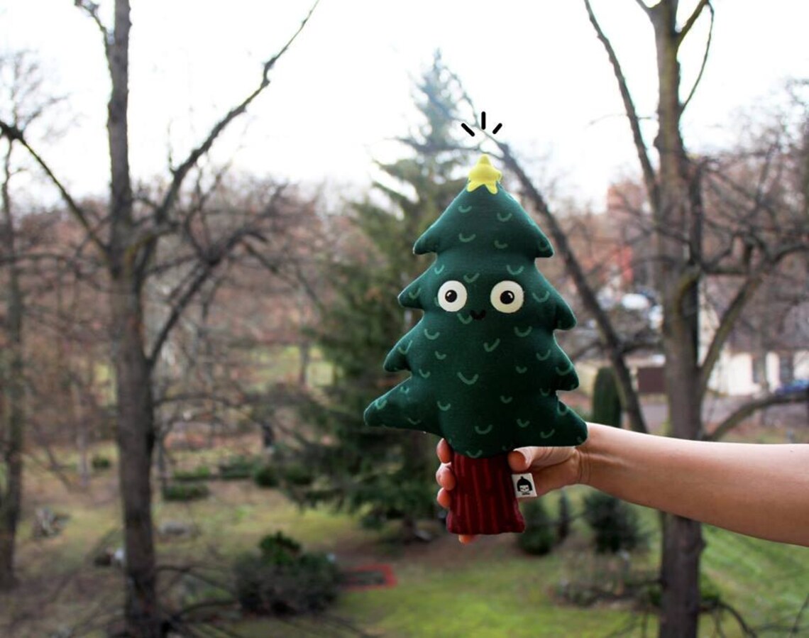 Happy Abies, Tree Plush Doll, Soft Plant, Plushie, Printed Toy ...