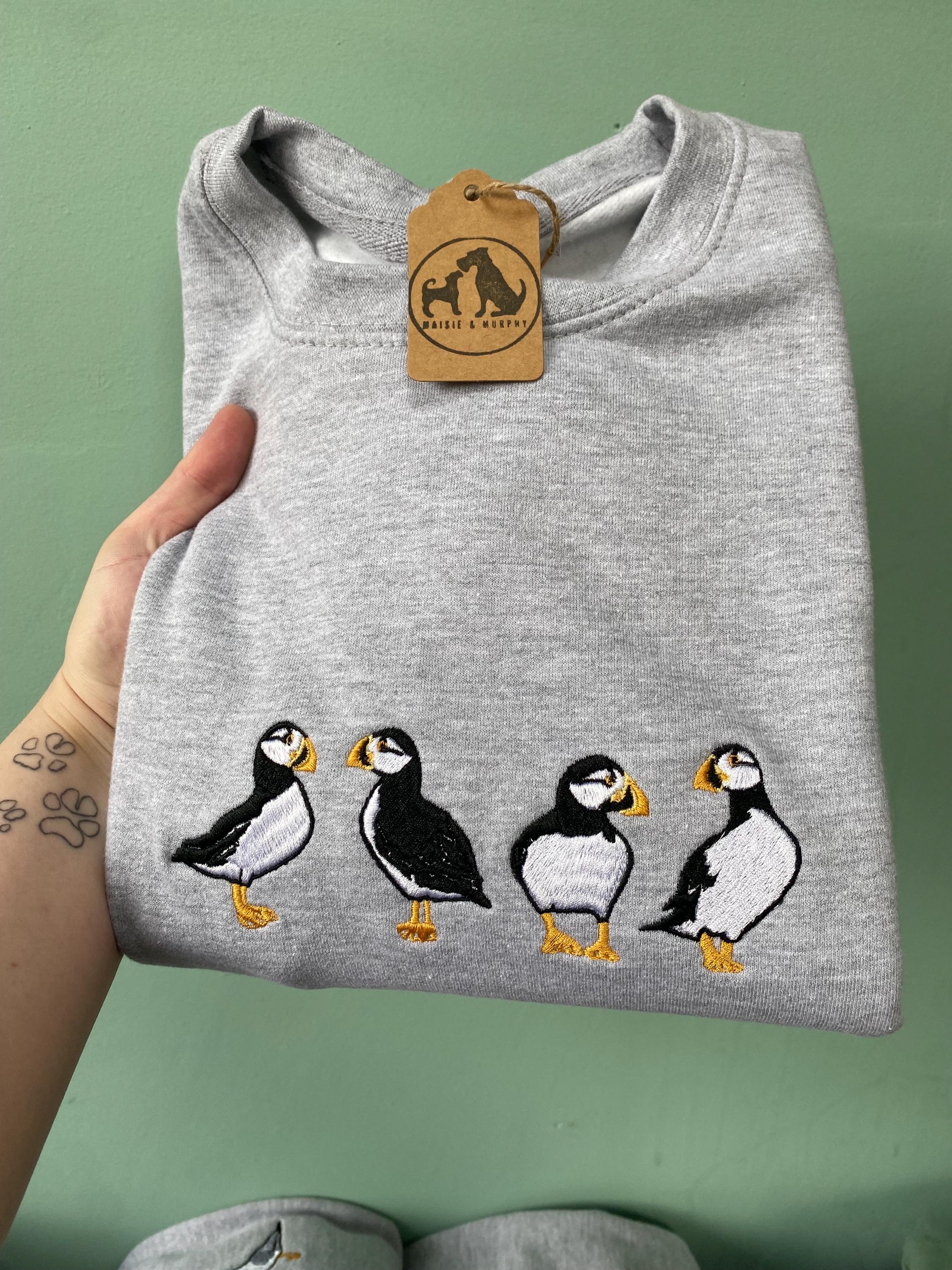 Puffin Embroidered Sweatshirt - Puffin Gifts for Puffin Lovers.puffin ...